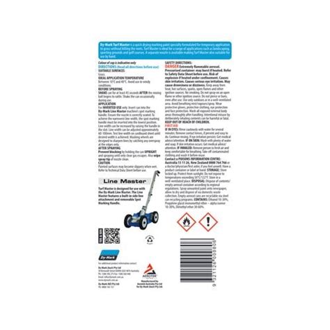 Dy Mark 500g White Turf Master Grass Marking Paint Bunnings New Zealand