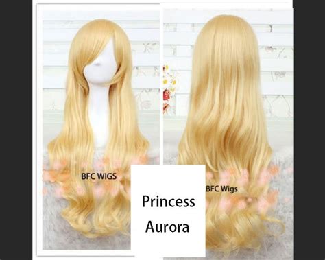 Wig Princess Aurora Wig Sleeping Beauty Cosplay Wig Costume Wig With Bangs Long Blonde Wavy Long