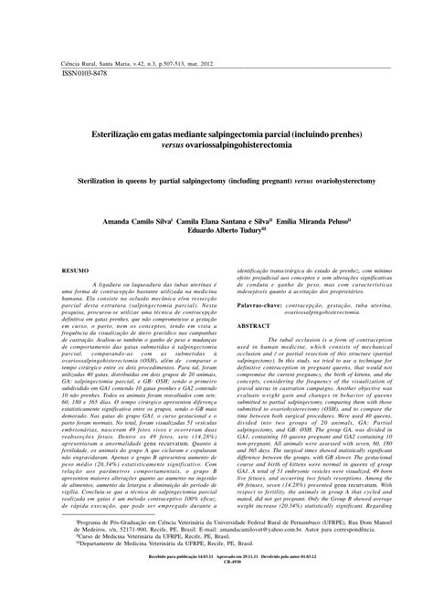 Pdf Sterilization In Queens By Partial Salpingectomy Including Pregnant Versus