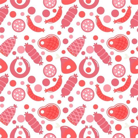 Meat Pattern Background Eps Vector Uidownload