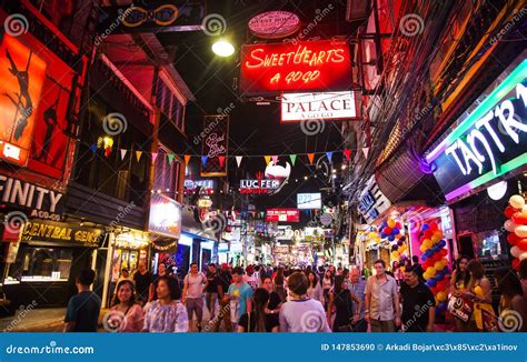 Walking Street In Pattaya Thailand Nightlife Editorial Image Image