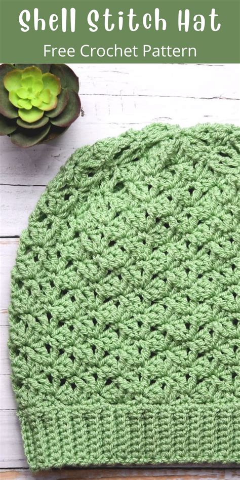 Crochet Shell Stitch Hat Beanie Pattern Crochet Shell Stitch Crochet