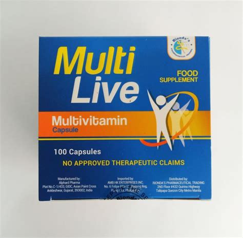 Multivitamins Capsule Multilive 100s Expiry 072023 Lazada Ph