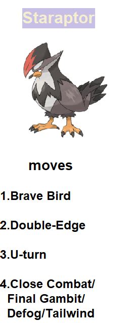 Staraptor Moves By Reddemoninferno On Deviantart