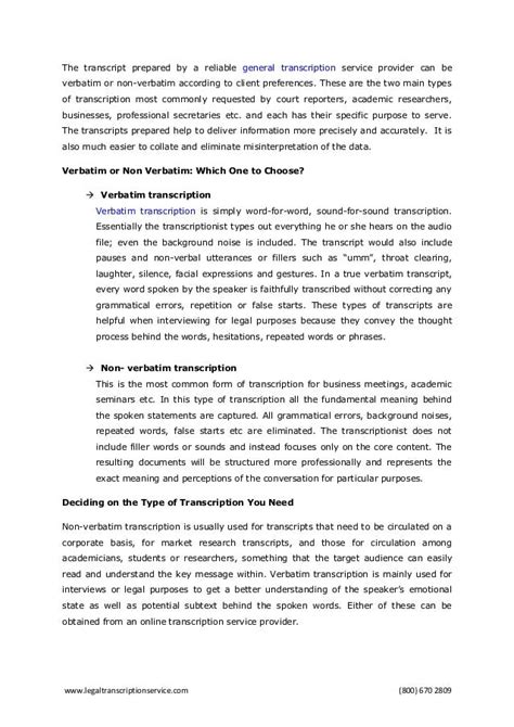 Verbatim Vs Non Verbatim Transcription What Is The Difference