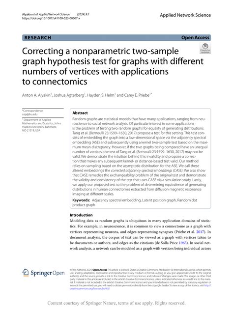Pdf Correcting A Nonparametric Two Sample Graph Hypothesis Test For