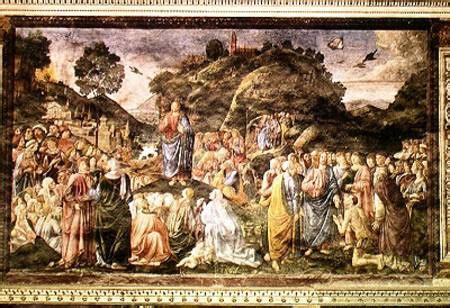 The Sermon On The Mount From The Sistin Cosimo Rosselli As Art Print