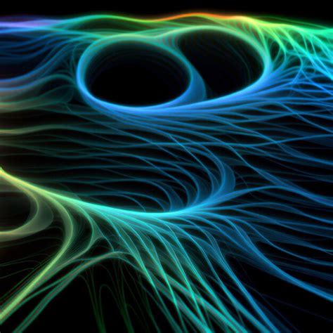 Abstract Representation Of Technology And Big Data Swirling Lines Nodes Resembling Connected