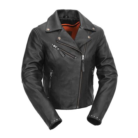 Scarlett Star Womens Motorcycle Leather Jacket Bikersden
