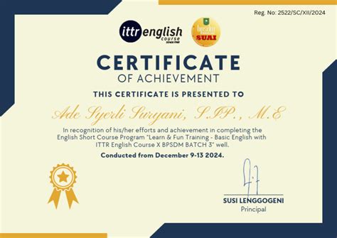 E Certificate Of Achievement Ade Syerli Suryani Sip Me Pdf