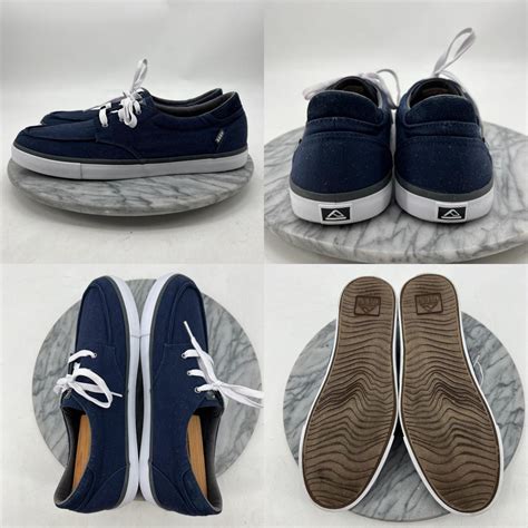 Reef Deck Hand 3 Boat Shoes Mens 12 Navy Blue Lace Depop