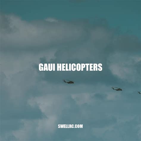 Gaui Helicopters Quality Performance And Versatility
