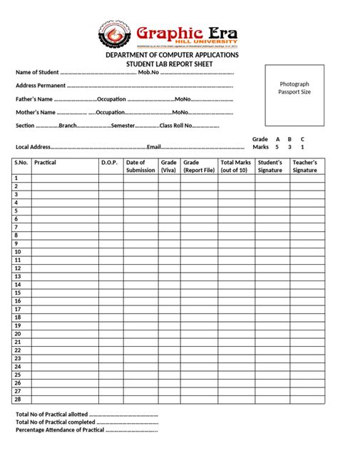 Lab Performance Sheetmca Pdf