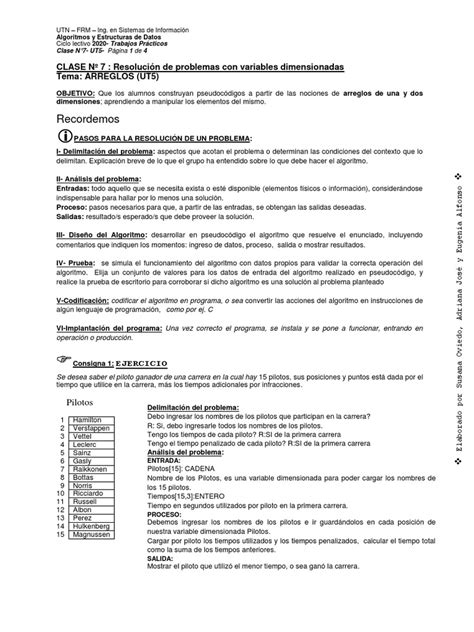 Clase 7 Pdf Algoritmos Programa De Computadora