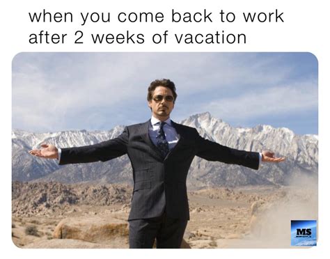 Going Back To Work After Vacation Meme
