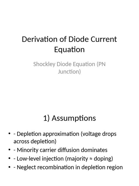 Diode Current Equation Pdf
