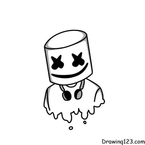 Marshmello Drawing Logo At Donna Bull Blog
