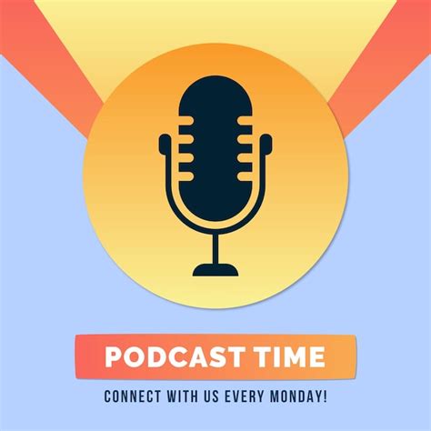 Premium Vector Free Vector Flat Design Podcast Cover Template