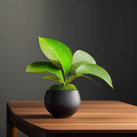 Premium Ai Image Green Plant On A Table