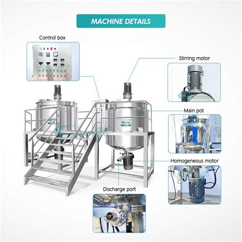 Guanyu Industrial Machinery Detergent Processing Line Shampoo Mixer