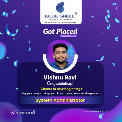 🎉 Congratulations Vishnu Ravi Blue Shell Technologies