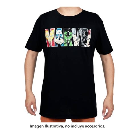 Playera Marvel Talla Eg Héroes Negro Walmart En Línea