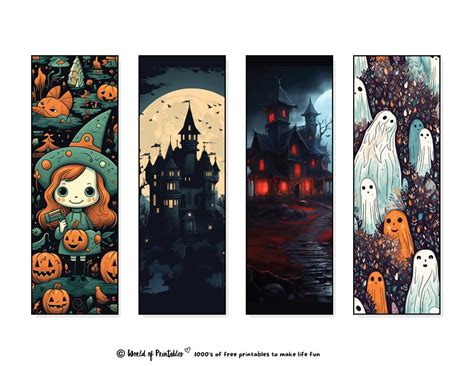 Halloween Bookmarks 500 Ideas To Print For Free World Of Printables