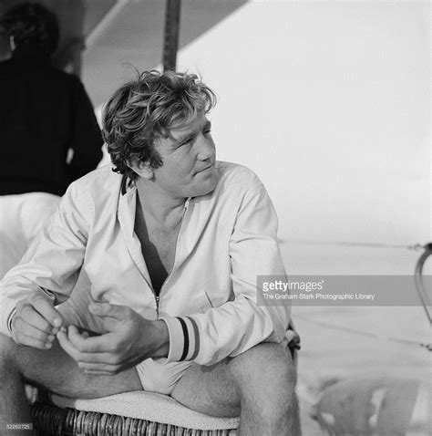 English Actor Albert Finney Relaxing On A Yacht Circa 1969 Actors