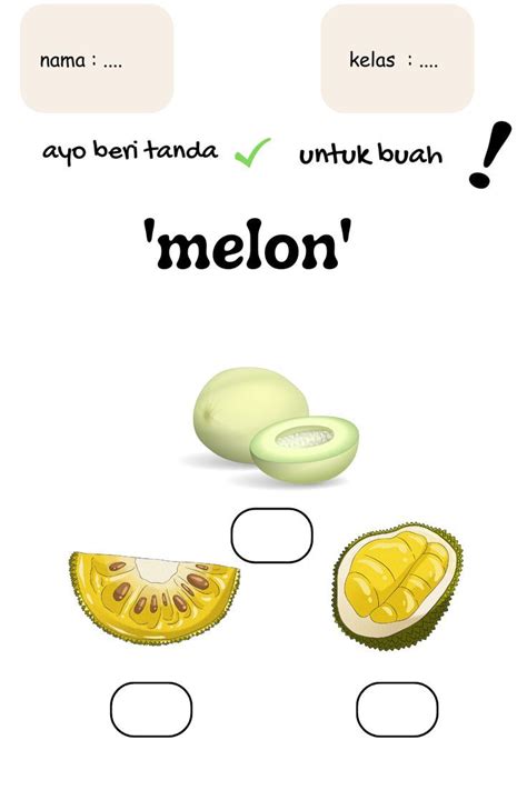 Menandai Nama Buah Melon Melon Buah Beri