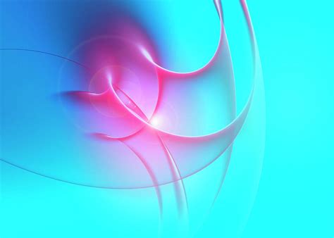 Abstract Backgrounds With Illuminated Curving Pink Lines On Blue