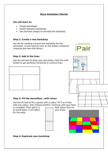 Ks2 Scratch Iteration Disco Animation Lesson Teaching Resources