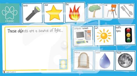 Sources Of Light Sorting Activity Sorting Activities History