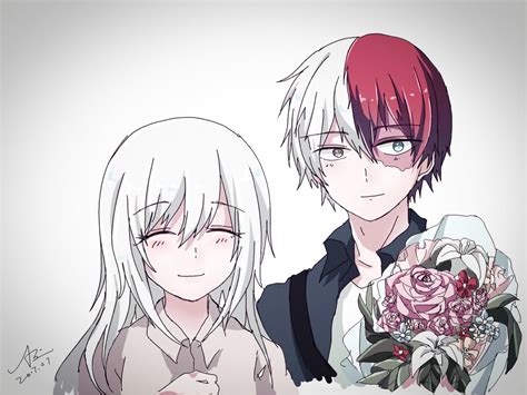 Todoroki Shouto And Todoroki Rei Boku No Hero Academia Drawn By Azure