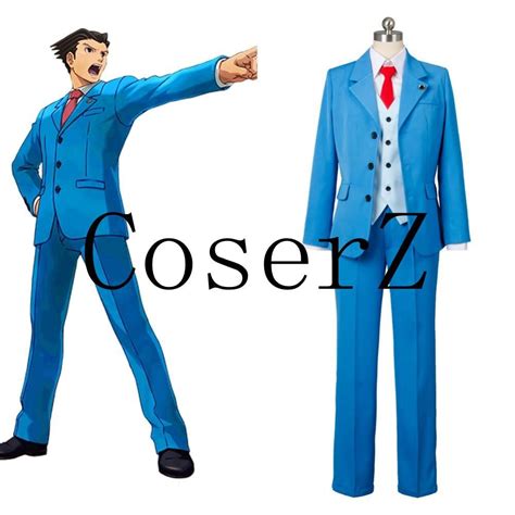 Ace Attorney Cosplay Phoenix Wright Naruhodo Ryuichi Cosplay Costume