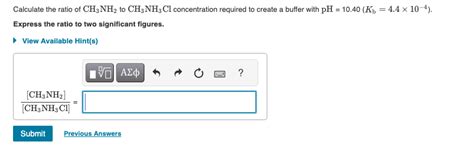 Solved Calculate the ratio of CH3NH2 ﻿to CH3NH3Cl | Chegg.com