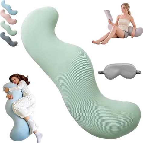 Extra Large Pea Pod Body Pillow For Side Sleeper S Shaped Full Body Support Pillow For Adults