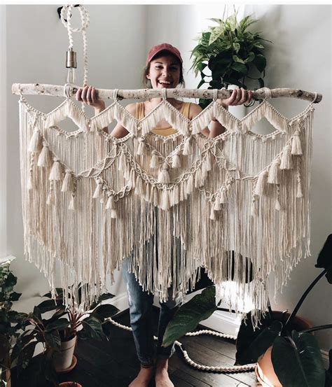 Hand Woven Macrame Tapestry Nordic Decoration Boho Macrames