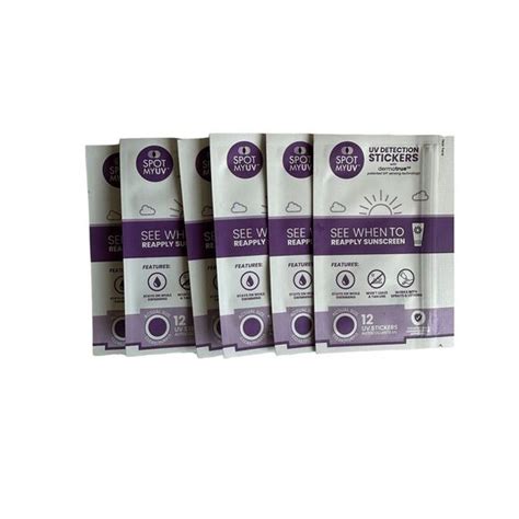Skincare 6 Pack Spot My Uv Detection Sticker With Derma True 12