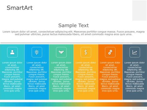 Smartart Cycle Hexagon 6 Steps