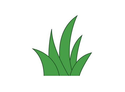 Minimalist Green Grass Tuft Icon 53819320 Vector Art At Vecteezy