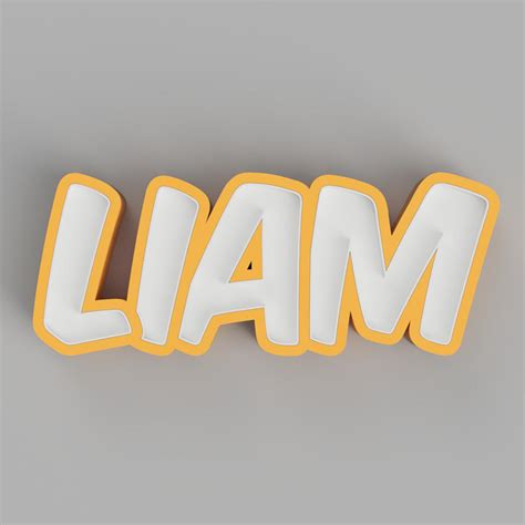 Archivo 3d Nameled Liam LÁmpara Led Con Nombre・modelo Para Descargar