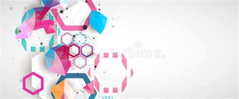 Hexagonal Geometric Array Abstract Background Stock Vector Illustration Of Business