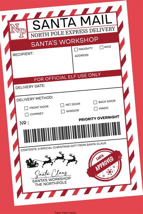 Elf On The Shelf Arrival Box Printable Shipping Label