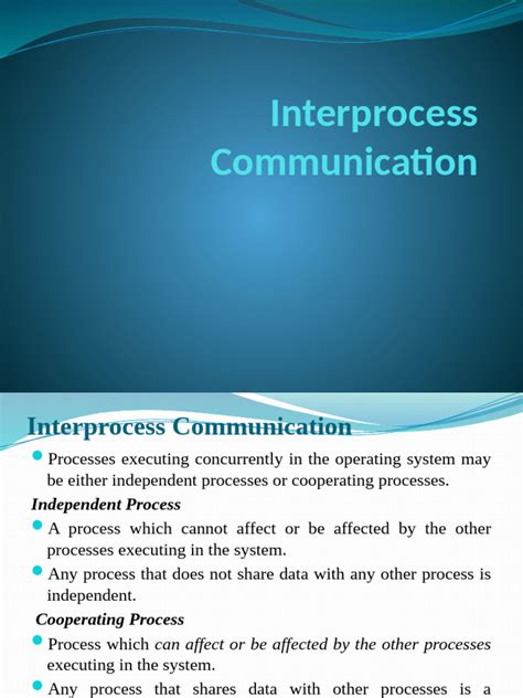 5 Interprocess Communication Pdf Process Computing Message Passing
