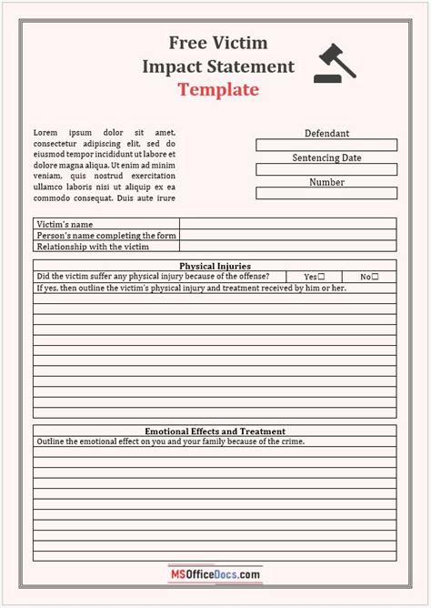 Impact Statement Template