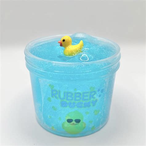 Rubber Ducky 4oz Clear Slime Depop