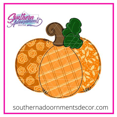 Patterned Pumpkin Template And Digital Cut File Southern Adoornments Decor
