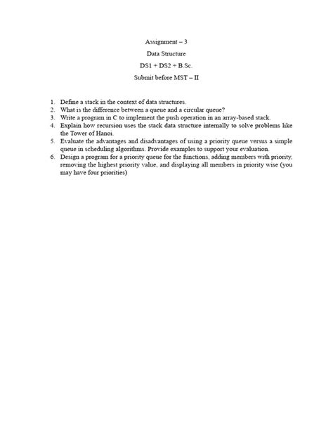 Data Structures Assignment Guide Pdf