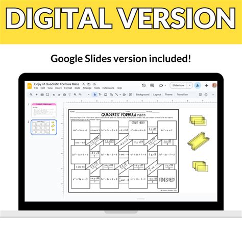 Quadratic Formula Maze Lindsay Bowden