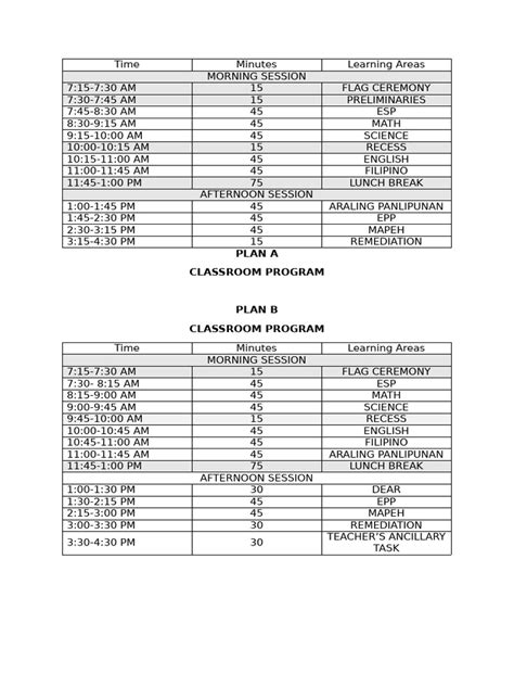 Classroom Program Proposal Pdf